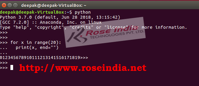 Python Print On Same Line In Loop